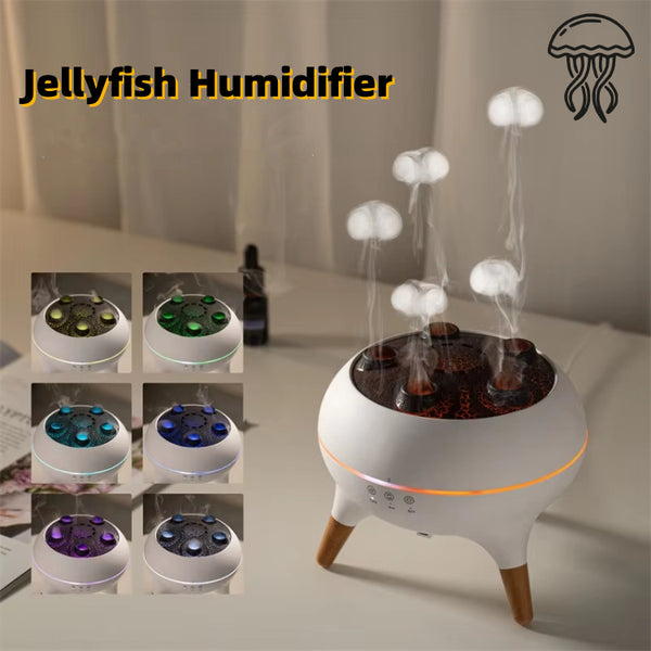 Jellyfish Flame Ultrasonic Air Humidifier & Aroma Diffuser with Remote ...